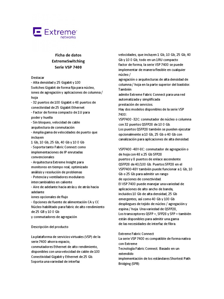 VSP 7400 Trad Simple | PDF | Yo Pv6 | Protocolos de internet