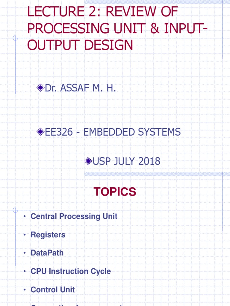 Lect 02 PDF | Download Free PDF | Input/Output | Central Processing Unit