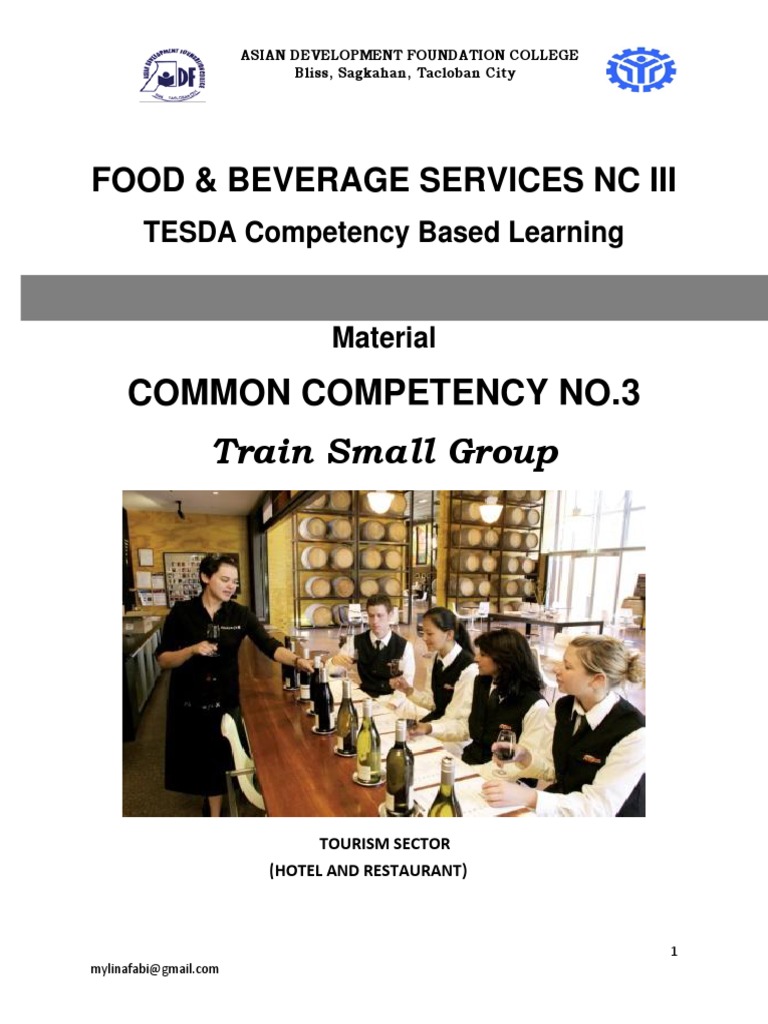 Training Small Groups in Food Services | PDF | Project Management ...