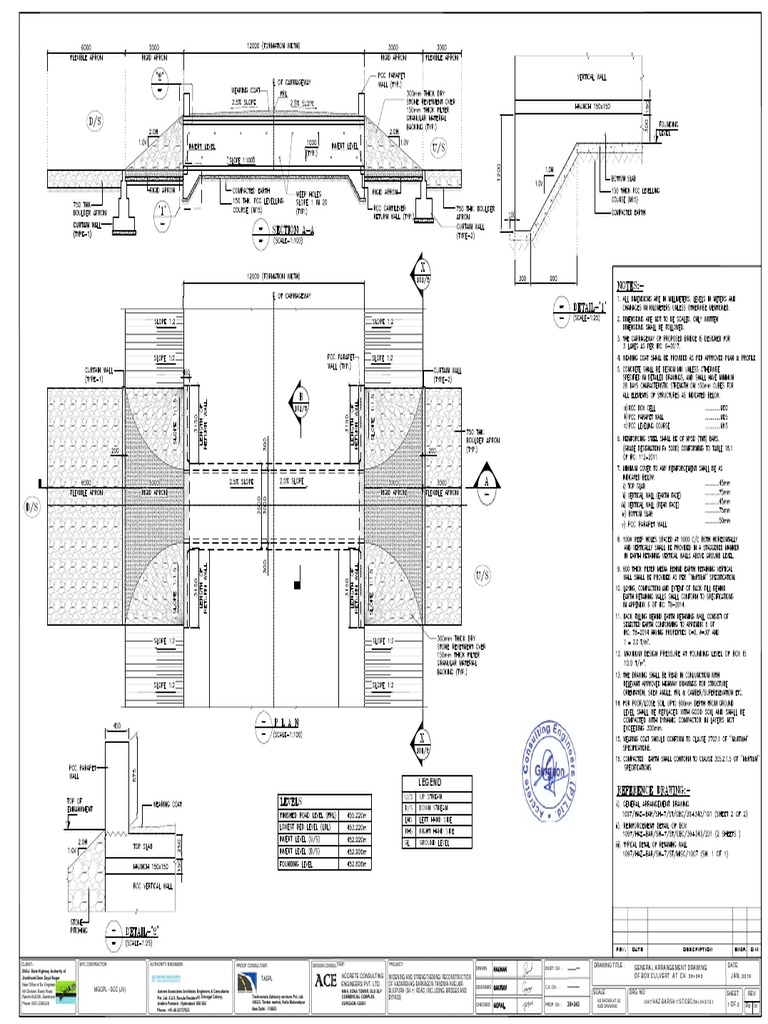 General Arrangement Drawing of Box Culvert at Chainage 39+343 for ...