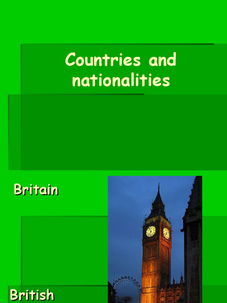 Countries and Nationalities Overview | PDF