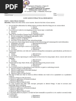 Practical Research 1 Final Exam | PDF | Sampling (Statistics ...