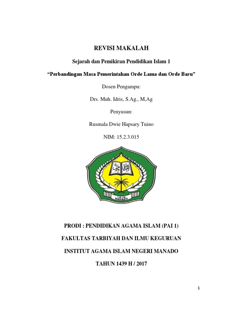 Perbandingan Masa Orde Lama and Orde Bar PDF | PDF