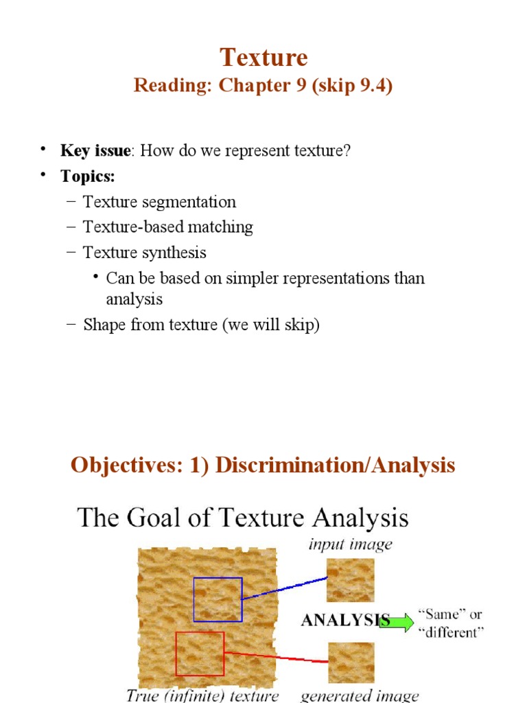 Texture: Reading: Chapter 9 (Skip 9.4) | PDF | Applied Mathematics ...