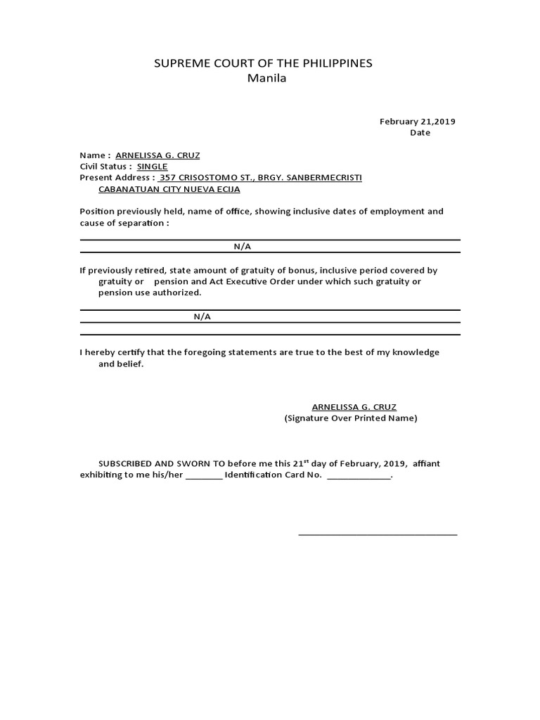 Supreme Court of The Philippines Manila | PDF