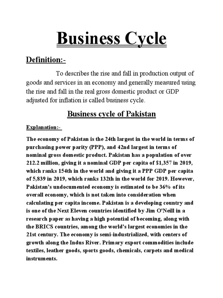 Business Cycle: Definition | PDF | Business Cycle | Gold Standard