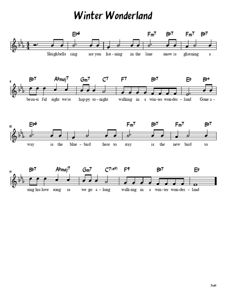 Winter Wonderland Leadsheet Eb Major | PDF