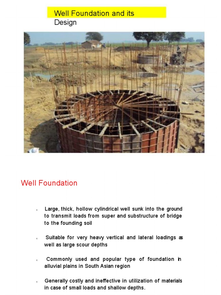Design of Well Foundation | PDF | Bending | Stress (Mechanics)