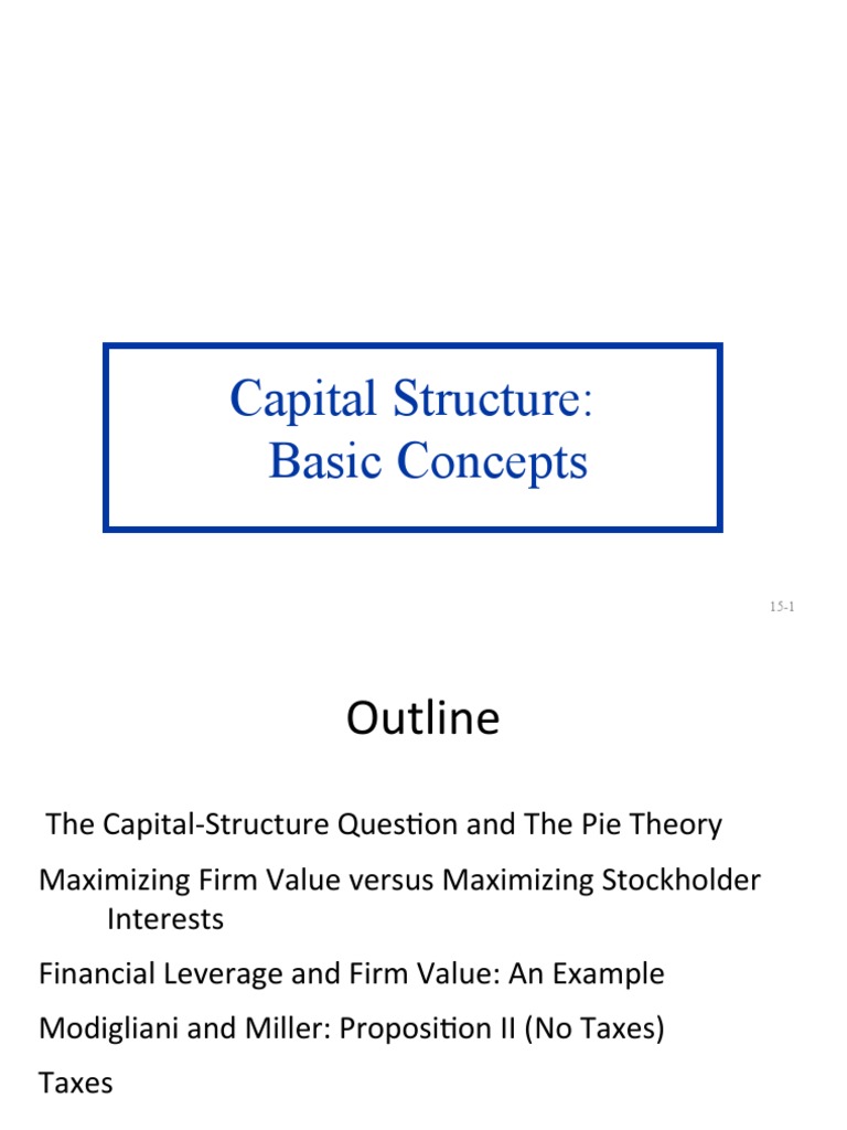 Capital Structure: Basic Concepts | Download Free PDF | Capital Structure | Leverage (Finance)