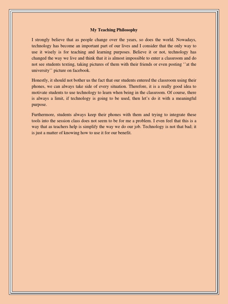 Teaching Philosophy Pdf