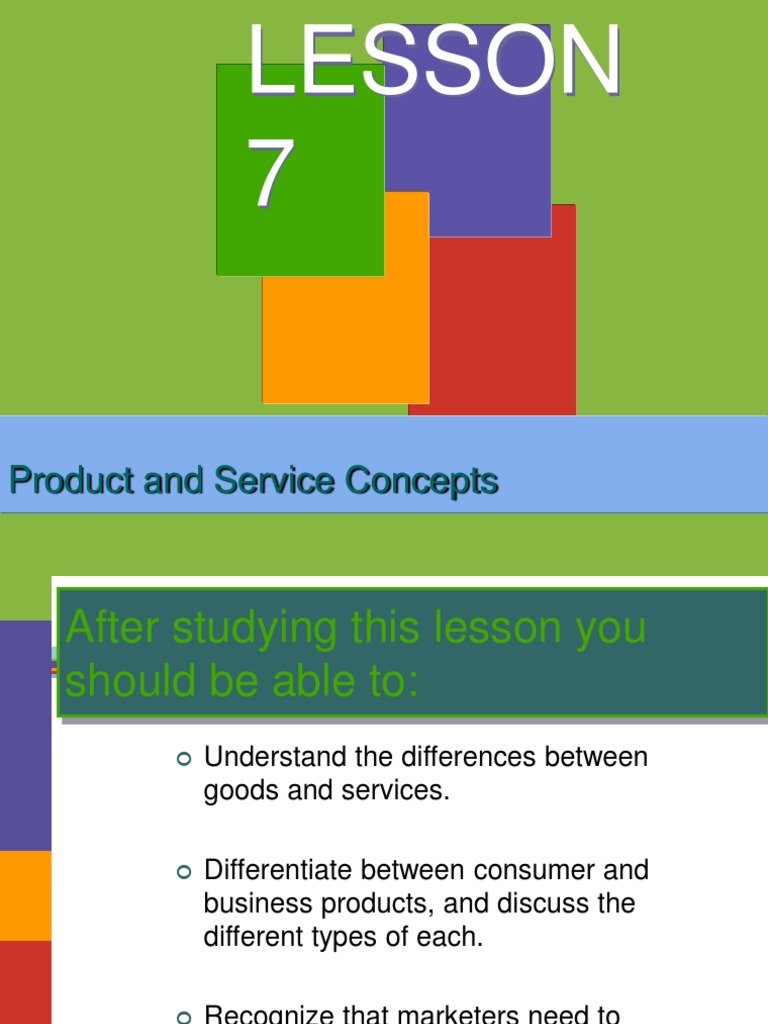 Lesson 7 Product and Service Concepts | PDF | Brand | Product (Business)
