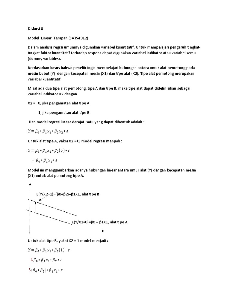 Diskusi 8 Model Linear Terapan | PDF