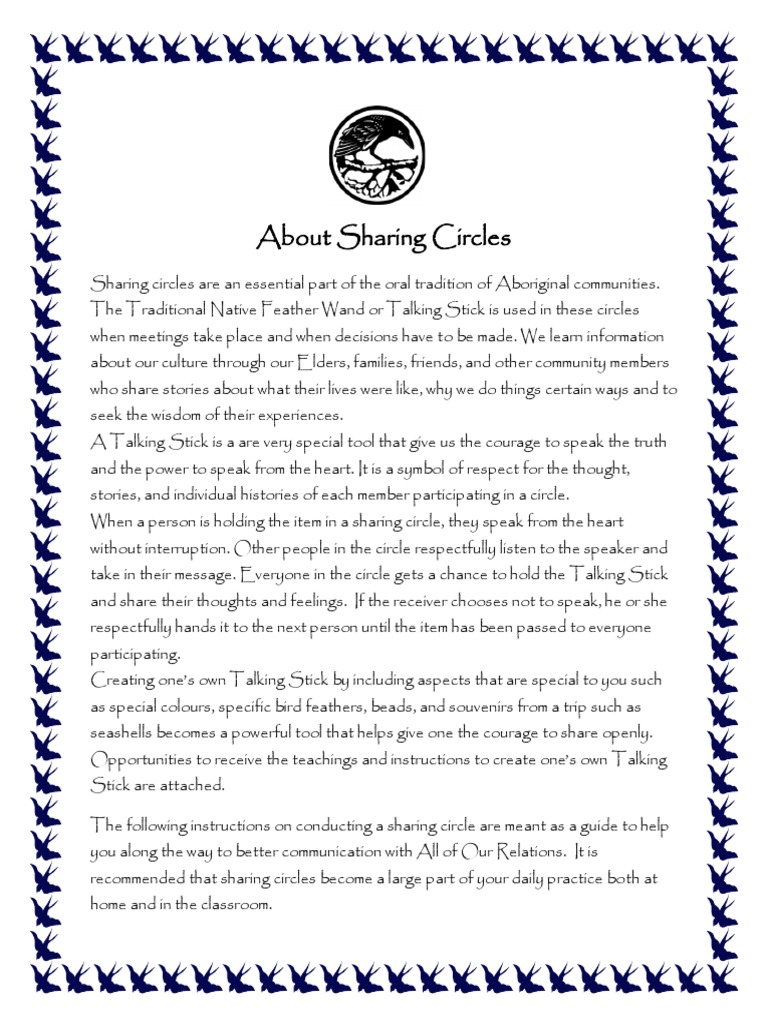 Sharing Circle Instructions Secondary | PDF