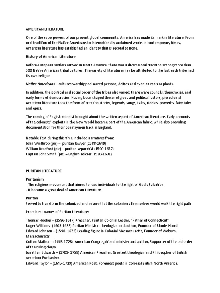 American Literature | PDF | American Literature | Transcendentalism