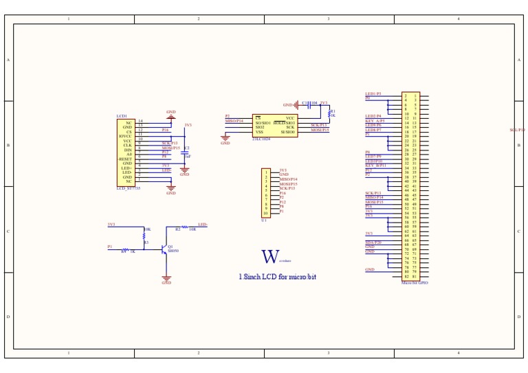 1.8inch LCD For Microbit Schematic | PDF