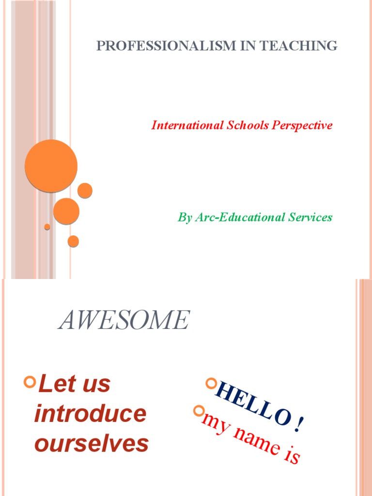 Professionalism in Teaching | PDF | Classroom Management | Teachers