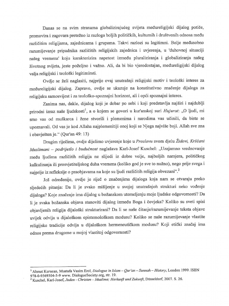 Medjureligijski Dijalog Master PDF | PDF