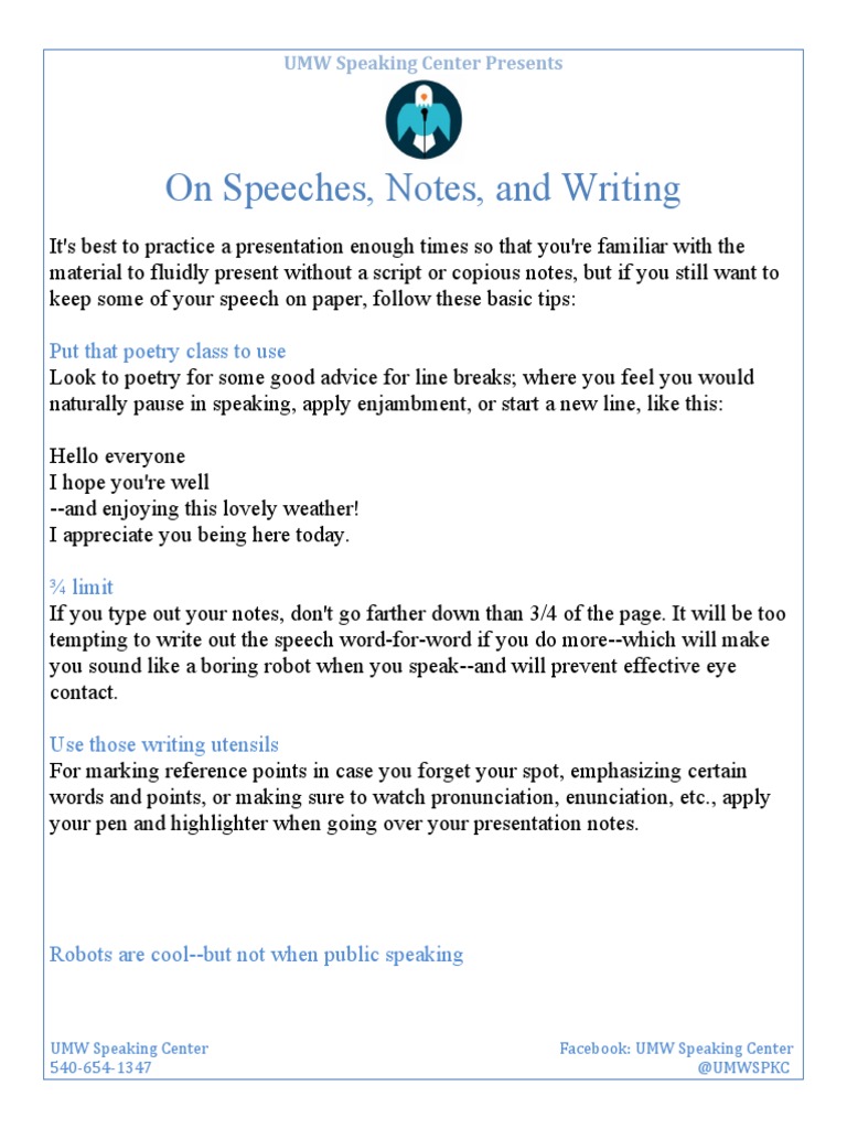 Tips for Effective Speech Writing | PDF | Career & Growth | Language ...