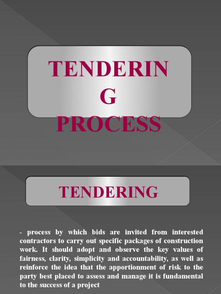 Tenderin G Process | PDF