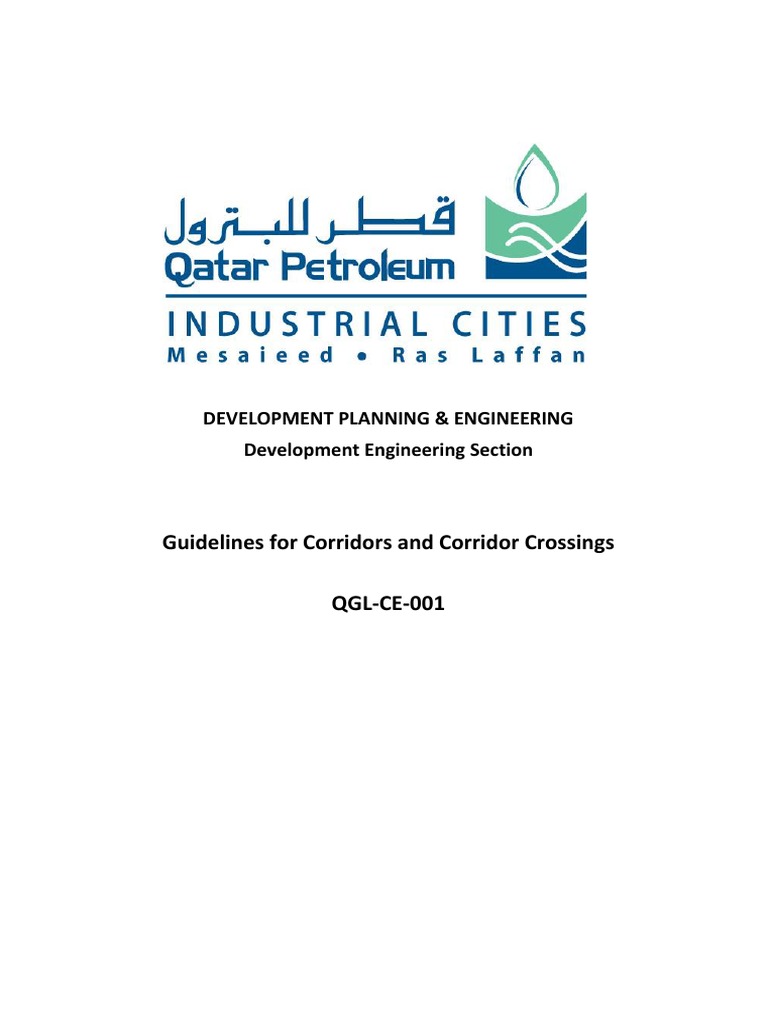Guidelines For Corridors and Corridor Crossings QGL-CE-001 | PDF ...