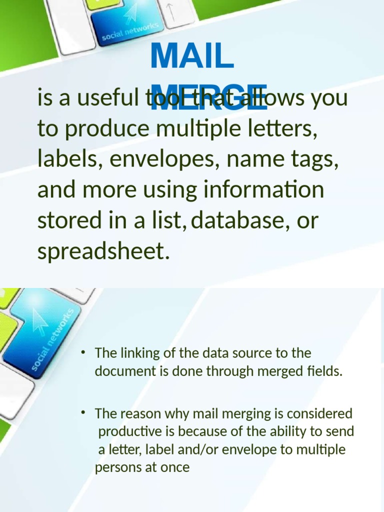 Mail Merge | Download Free PDF | Microsoft Excel | Mail