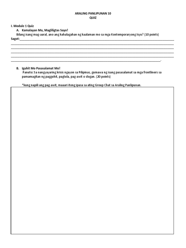 AP 10 Quiz Module 1-3 | PDF