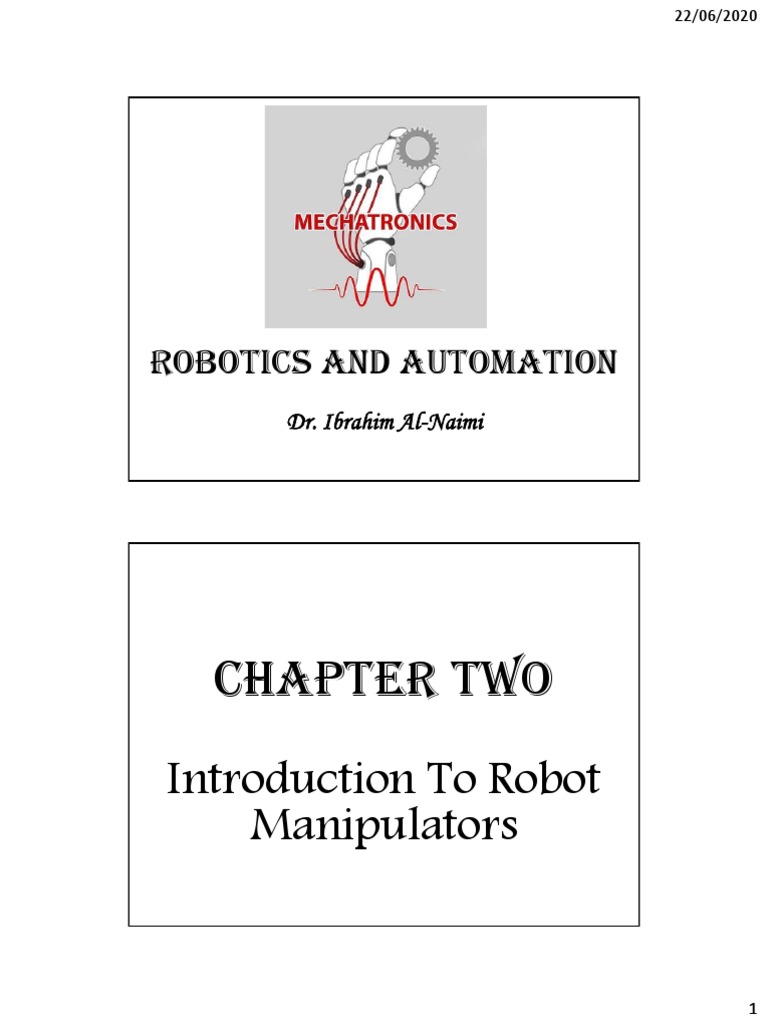 Chapter 2 Introduction To Robot Manipulator PDF | PDF | Kinematics ...