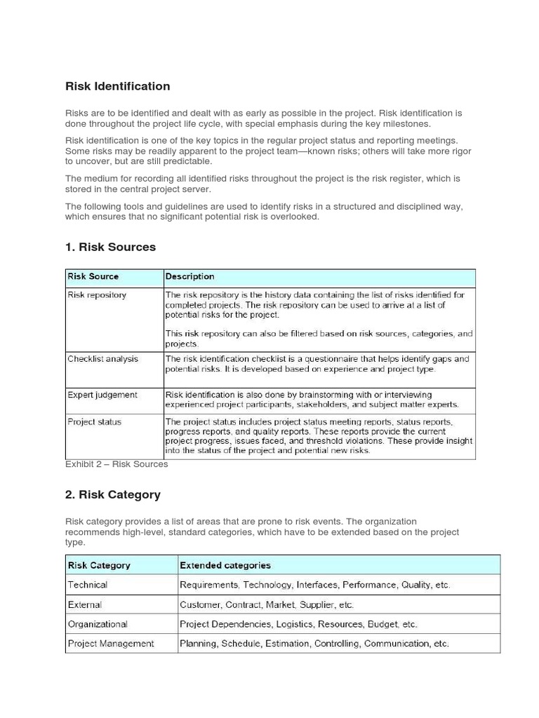 Risk Identification | PDF | Risk | Risk Management