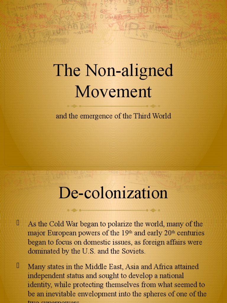 The Non-Aligned Movement: and The Emergence of The Third World | PDF ...