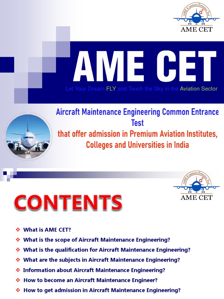AME CET India PDF | PDF | University And College Admission | Aircraft