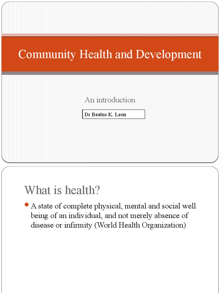 Community Health and Development | PDF