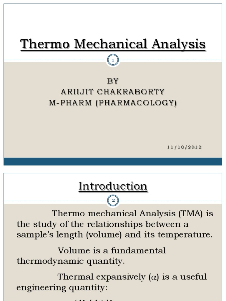 Thermo Mechanical Analysis Overview | PDF | Teaching Methods ...