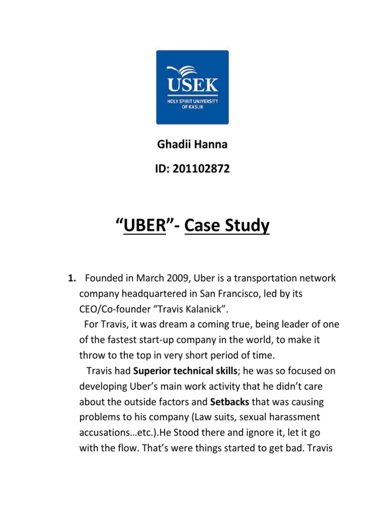 Uber Case Study PDF | PDF | Governance | Economies