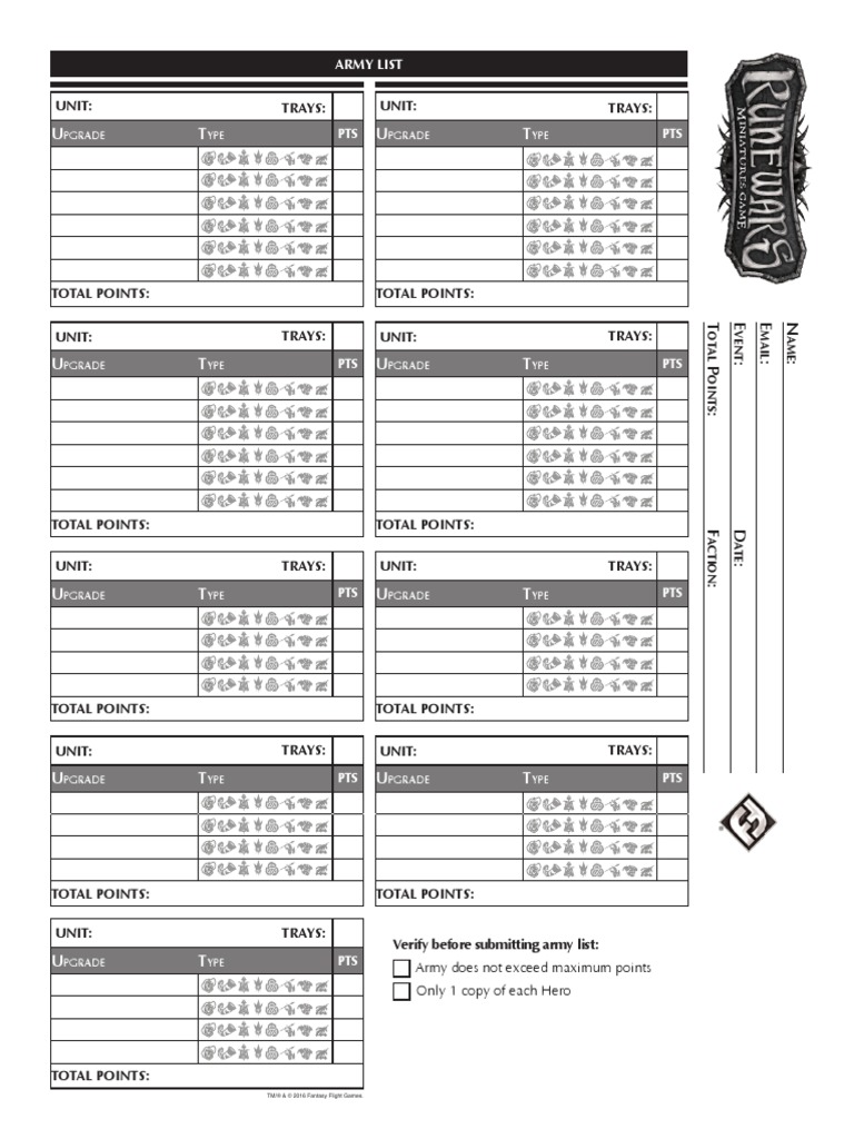 RWM Army Sheet PDF | PDF | Leisure | Sports
