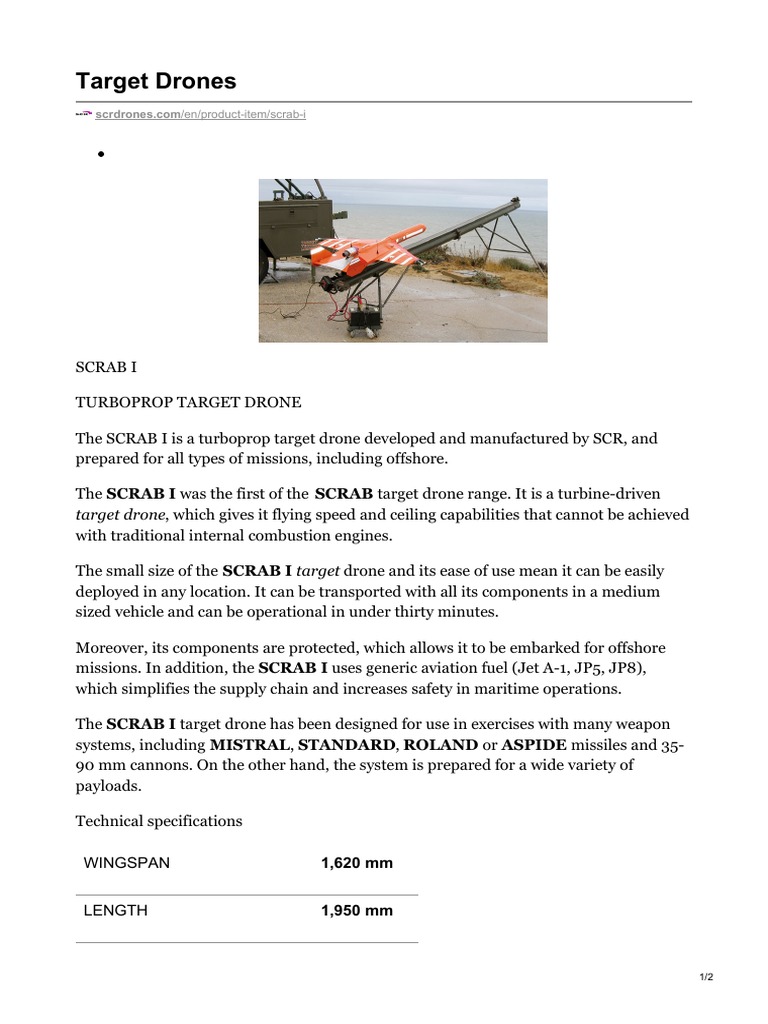 Target Drones: Target Drone, Which Gives It Flying Speed and Ceiling ...