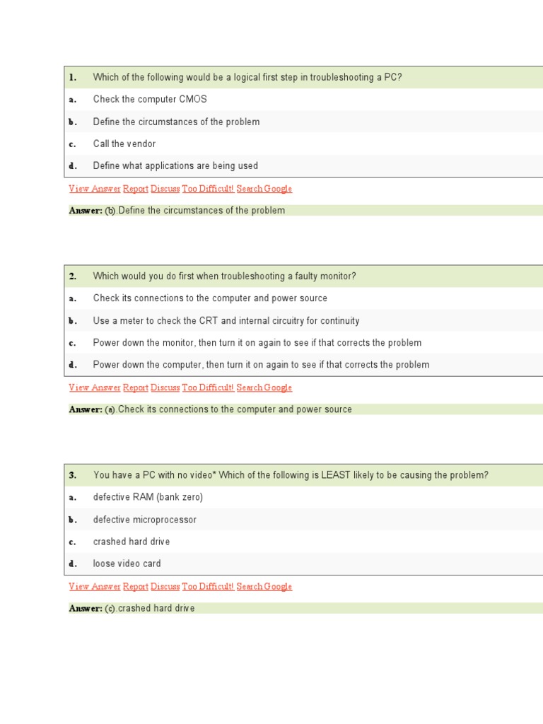 Computer Hardware Questions | PDF | Computer Network | Computer Hardware