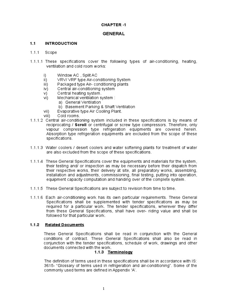 Ac Specification | PDF | Air Conditioning | Power Supply
