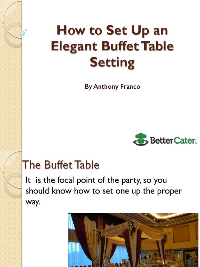 Elegant Buffet Table Setup Guide | PDF
