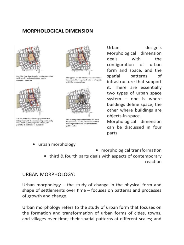 Morphological Dimension: Urban Morphology | PDF | Urbanization | Urban ...