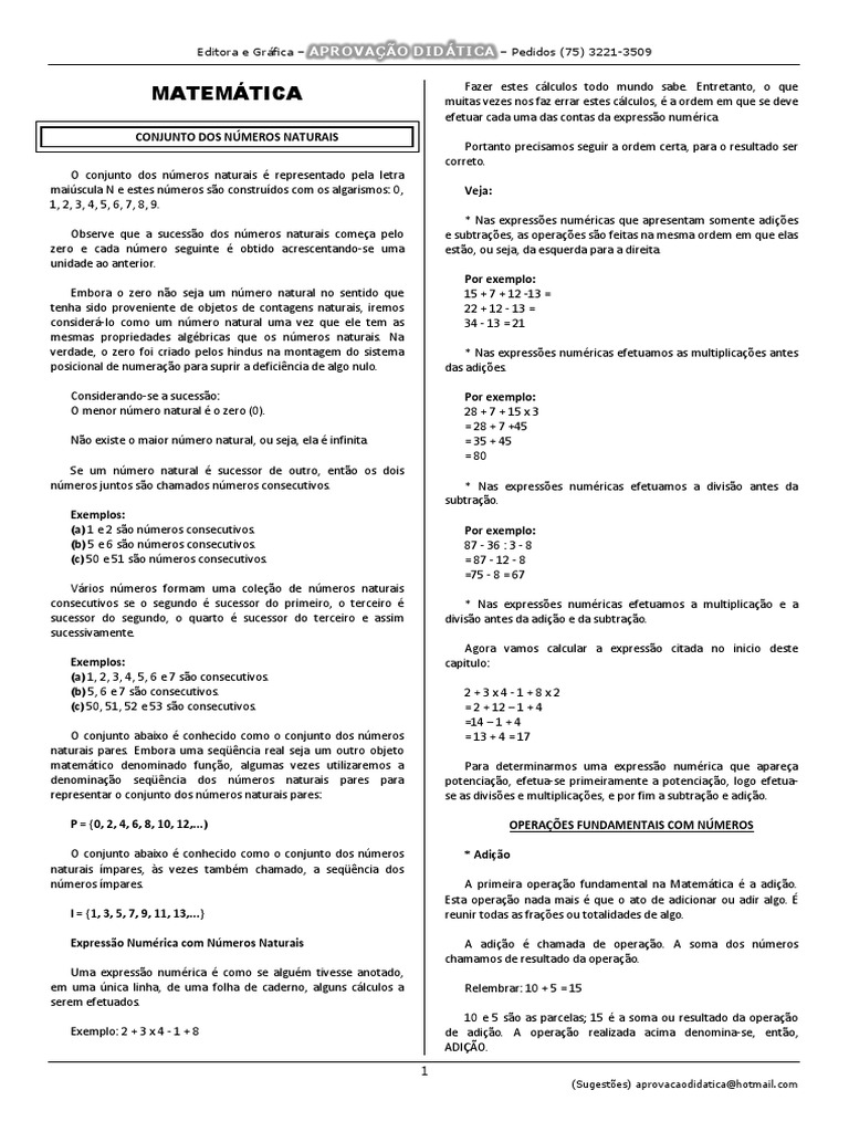 Matemática Fundamental | PDF | Exponenciação | Números