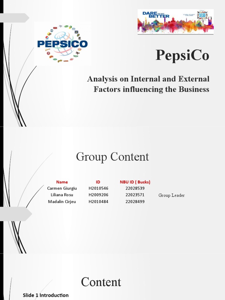 PepsiCo Business Analysis: SWOT & PEST Insights | PDF | Pepsi Co | Swot ...