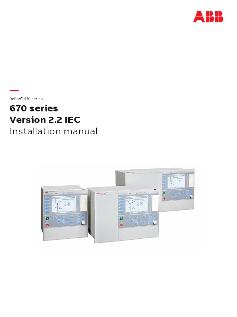 670 Series Version 2.2 IEC: Installation Manual | Download Free PDF ...