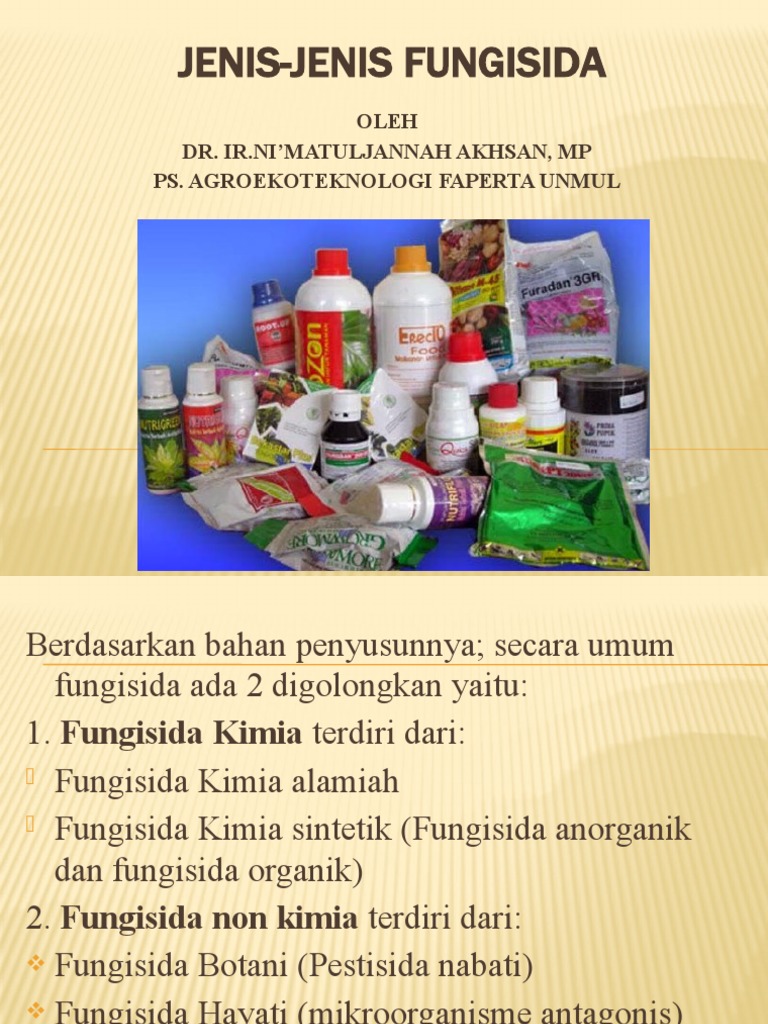 Jenis-jenis Fungisida dan Penggunaannya | PDF | Sains & Matematika