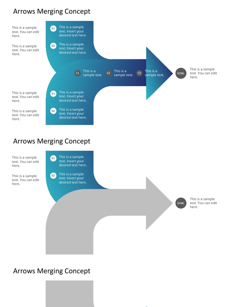 Arrows Merging Concept: This Is A Sample Text. You Can Edit Here. This ...