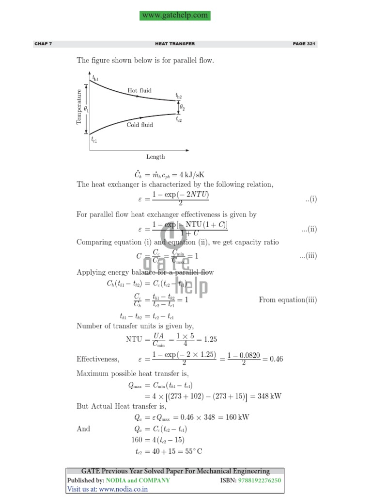 Heat Transfer in Parallel Flow Systems | PDF