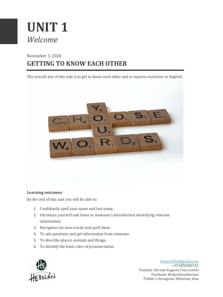 01 - Unit 1 | PDF | English Language | Languages