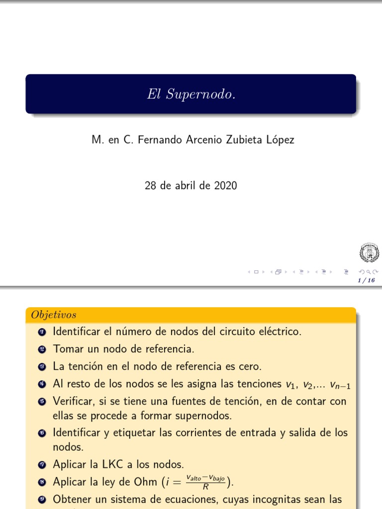 Supernodo PDF | PDF | Ecuaciones | Física