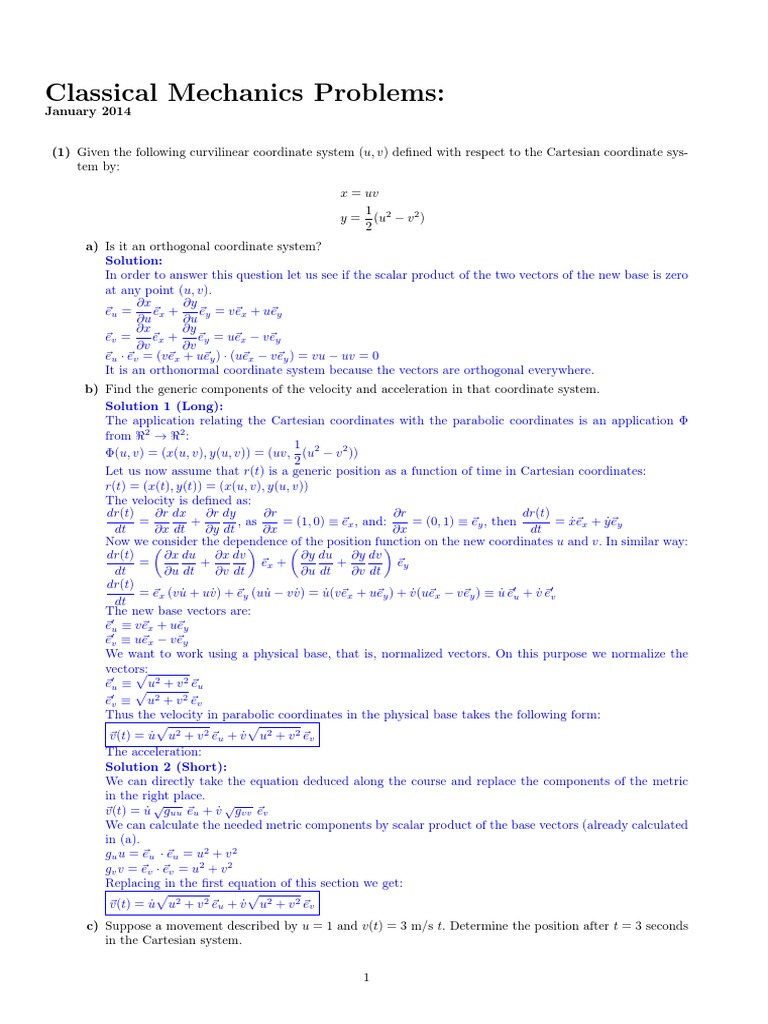 Advanced Physics Problem Set | PDF | Euclidean Vector | Acceleration