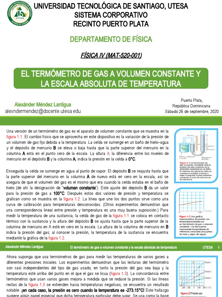 Física Iv-Mat-520-001-3-2020-Unidad I-3. El Termómetro de Gas A Volumen ...