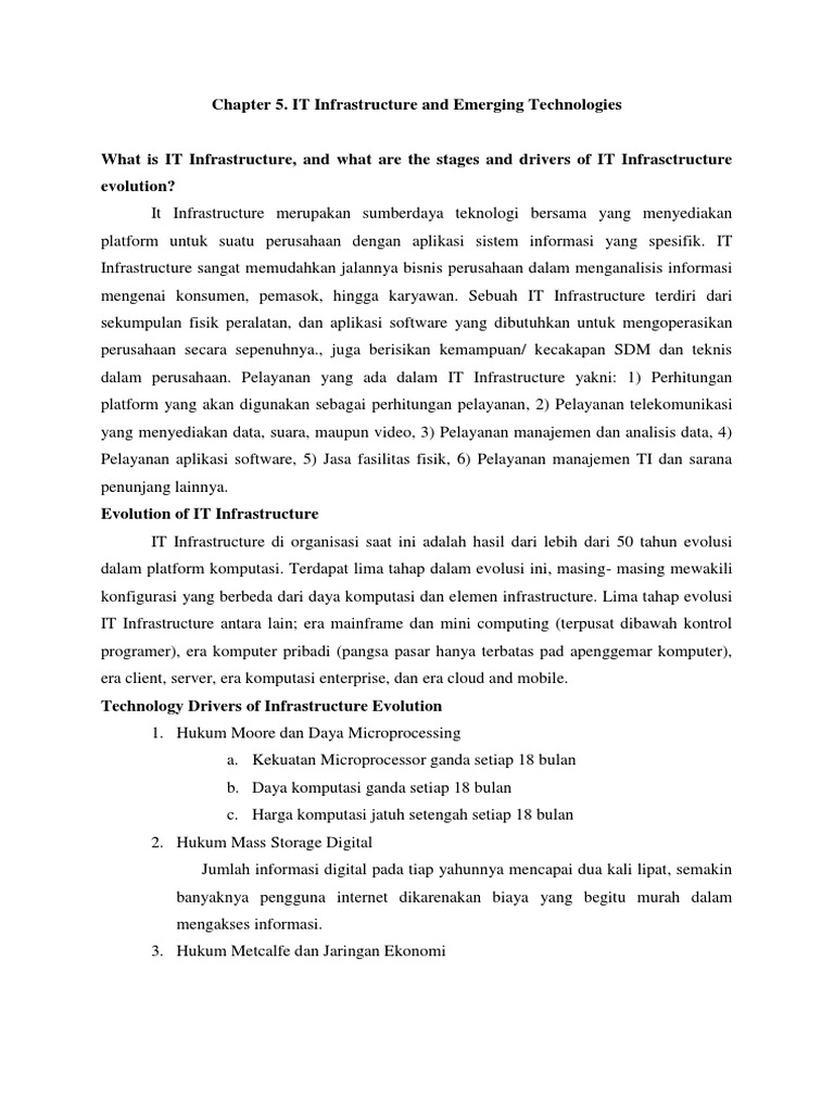 Chapter 5. IT Infrastructure and Emerging Technologies | PDF